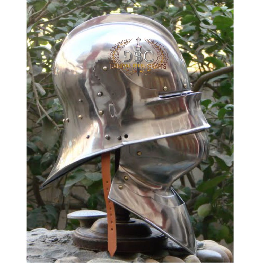 DSC-H504 SALLET HELMET WITH BEVOR – Daniyal Steel Crafts