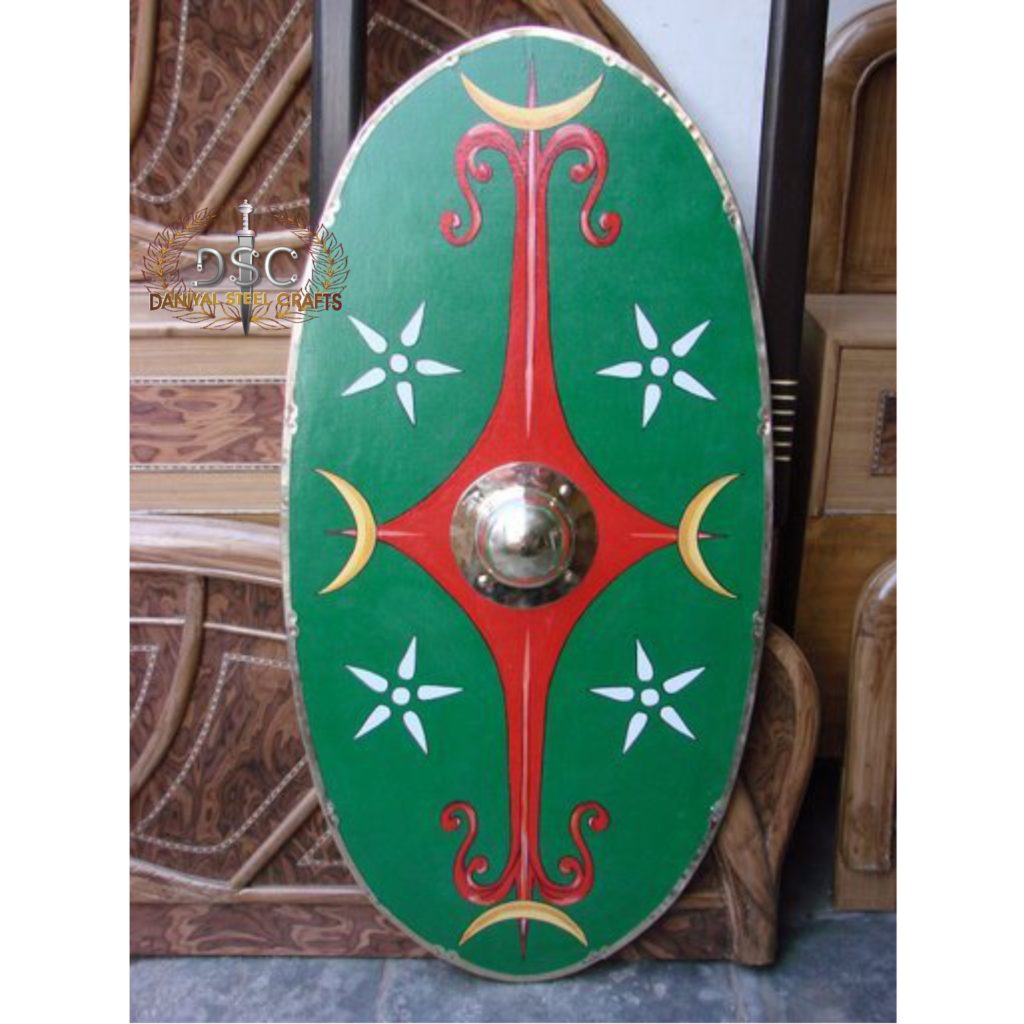 DSC-S112 ROMAN OVAL SHIELD – Daniyal Steel Crafts